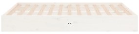 Rám postele bílý masivní dřevo 135 x 190 cm dvojlůžko - Default Title