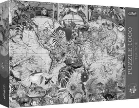 TREFL Puzzle Premium Plus Tea Time: Antická mapa světa / 1000 dílků /
