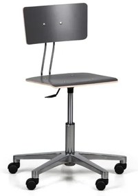 Antares Pracovní židle SALLY, nízká, na kolečkách, tmavě šedá