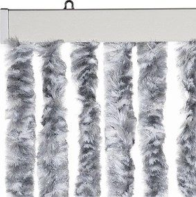 vidaXL Závěs proti hmyzu 100 x 200 cm žinylka [377336] Barva: Světle šedá a bílá