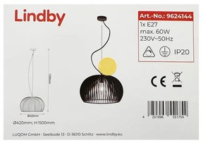 Lindby | Lindby - Lustr na lanku JURSA 1xE27/60W/230V | LW0754