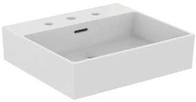 Ideal Standard Extra - Umyvadlo na desku 500x450 mm, s přepadem, 3 otvory pro baterii, bílá T388501