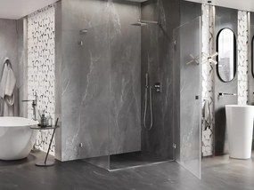 Mexen Lunar-B L pravý výklopný sprchový kout 85 x 70 cm, čiré sklo, chromová, 832L-085-070-01-00-P