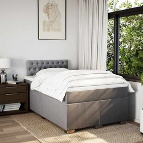 Box spring postel s matrací taupe 120x190 cm textil 3285838