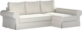 Potah na pohovku IKEA Backabro rozkládací se šezlongem barva šedá látka pletený vzor