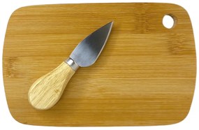 Prkénko s nožem na sýr 20x13 cm