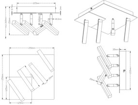 Trio - LED Bodové svítidlo OPIUM 4xLED/4,5W/230V