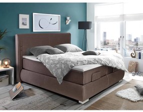 Boxspring postel 160x200 s elektrickým polohováním Galileo hnědý