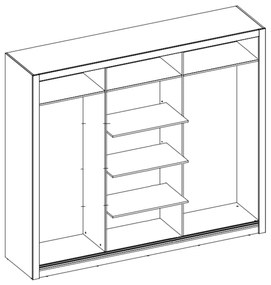 Sconto Šatní skříň IDEA 01 matná bílá
