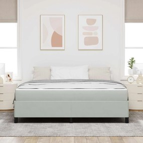 Rám postele Světle šedá 180 x 200 cm textil 3399078