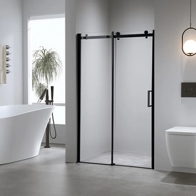 BPS-koupelny Posuvné sprchové dveře HYD-PD-ZBB-1506 150 černá/transparent pro instalaci do niky