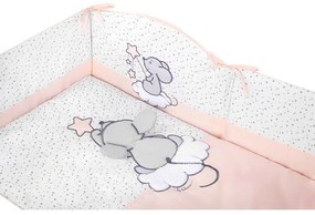 6-dílné ložní povlečení Belisima Cute Mouse 100/135 růžové
