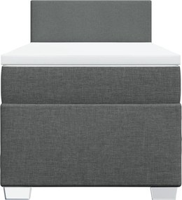 Box spring postel s matrací tmavě šedá 80 x 200 cm textil 3285709