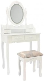 Bestent Toaletní stolek s LED zrcadlem Primadona White