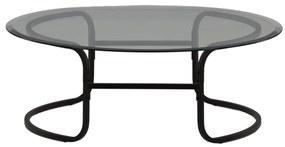 Konferenční stolek Lomma, černý, ⌀110