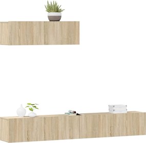 3dílný set TV skříněk dub sonoma kompozitní dřevo 3114480