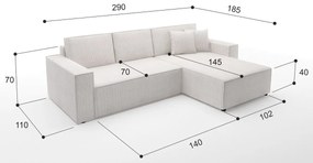 Casarredo - Komfort nábytek Rohová sedací souprava MORTANA rozkládací s úložným prostorem, hnědá Tokyo 06