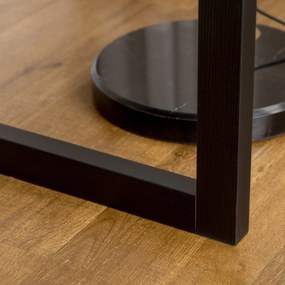 HOMCOM Pracovní stůl v industriálním designu s velkým stolem a zásuvkou na polici v dřevotřískové desce 110 x 50 x 76 cm v ořechové a černé barvě