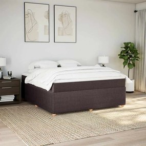 Box spring postel s matrací tmavě hnědá 180x200 cm textil 3285591