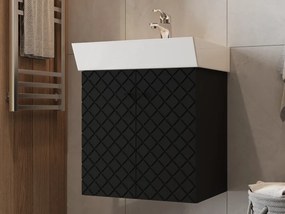 Kingsbath / Lavedo Tessera Black 60 koupelnová skříňka s umyvadlem