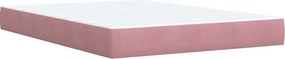 Box spring postel s matrací růžová 160x200 cm samet 3287799