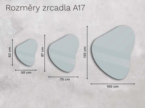 Organické LED zrcadlo do koupelny s osvětlením A17 50x62