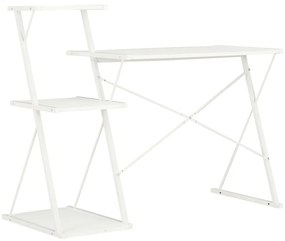 Petromila Psací stůl s poličkami bílý 116 x 50 x 93 cm
