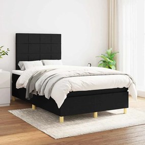 Box spring postel s matrací černá 120x190 cm textil 3269932