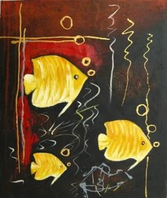 Zlaté ryby - 60 x 50 cm