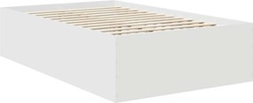 Rám postele s čelo Bílá 135 x 190 cm Kompozitní dřevo 3408585
