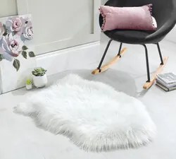 Flair Rugs, DOPRODEJ: 80x150 cm Kusový koberec Faux Fur Sheepskin Ivory, 80x150, bílá, ložnice