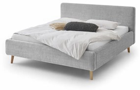 Šedá čalouněná dvoulůžková postel 160x200 cm Mattis - Meise Möbel