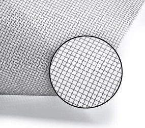 Dekodum Síťka na okno 140 cm x 160 cm, barva síťe: šedá, pevná, sklolaminát, jemná síťka
