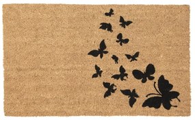 Kokosová rohožka s motýlky – 75x45x1 cm