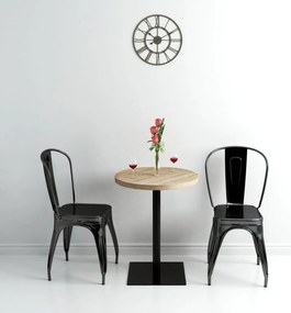 Bistro stůl MDF a ocel kulatý 60 x 75 cm 245612