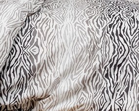BedTex Povlečení GRAVIR HNĚDÉ, béžovo-šedé ornamenty, bavlna hladká, 140x200cm + 70x90cm