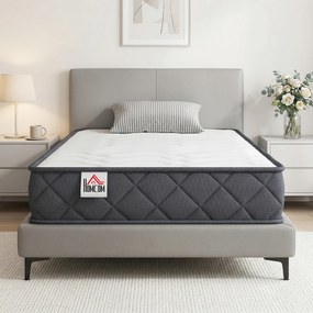 HOMCOM matrace 90x190 cm, jednolůžková matrace, paměťová pěna, výška 20 cm, certifikát OEKO-TEX, střední tuhost