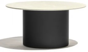 Branta nízké stoly keramika Ø70 antracitová - vzhled kámen bílá Todus