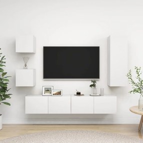 5dílný set TV skříněk bílý kompozitní dřevo 3078696