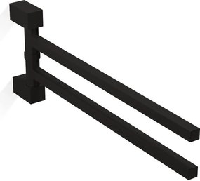 Tyč - držák na ručníky Corner vertikální dvojitá černá matná
