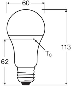 LED žárovka E27 LEDVANCE CL A FR 10W (75W) studená bílá (6500K)
