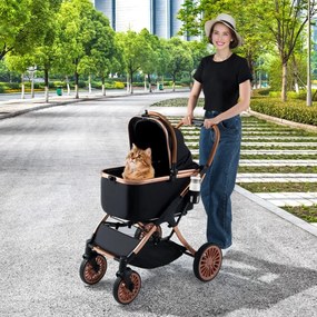 Costway 3 in 1 kočárek pro psy s ochranou proti slunci a bezpečnostním pásem