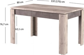Rozkládací stůl 130/172 kaštan nairobi / onyx Jazz