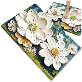 Camerazar Savá protiskluzová podložka s květinovým designem do koupelny 40x60 cm - Bezpečnost a styl