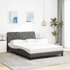 Rám postele bez matrace tmavě šedá 120 x 200 cm textil 3310588