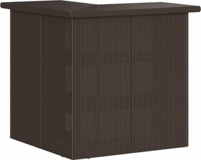 5dílný zahradní barový set s poduškami hnědý polyratan 3261501