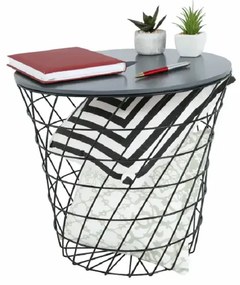 Tempo Kondela Příruční stolek, grafit / černá, BATIS TYP 1