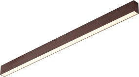 Moderní stropní svítidlo vzhled ořechového dřeva vč. LED 3-stupňově stmívatelné 2700-4000K s přepínačem DIP - Keane