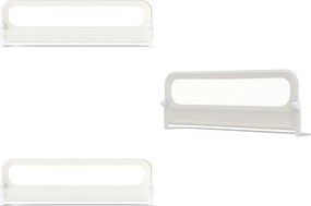 Costway Sada 3 zábran k dětské posteli 198/178 cm, bílá