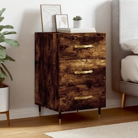 vidaXL Noční stolek 40 x 40 x 66 cm kompozitní dřevo [827639] Barva: kouřový dub
